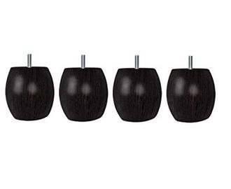 Margit Brandt Douceur Kugel Set 4 Füße für Lattenrost Holz 7,5 x 7,5 x 7,8 cm, Holz, Wenge, 7,5 x 7,5 x 7,8 cm