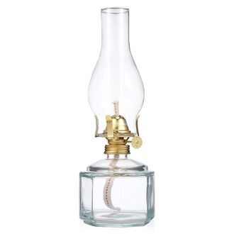 Artibetter Vintage Glas Kerosin Lampe mit Windgesch&uuml;tztem Schirm Verstellbarem Docht Tragbarem Design Dekorative Petroleumlampe f&uuml;r Innenr&auml;ume f&uuml;r Wohnzimmer Res