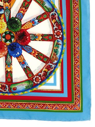 Dolce & Gabbana Womens Multicolor Silk Scarf