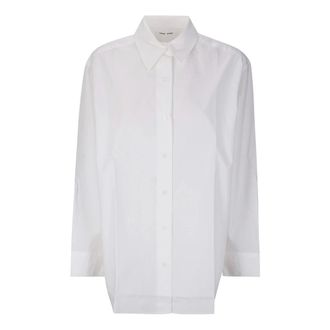 Sams&oslash;e & Sams&oslash;e Femme, Blouses et Chemises, Blanc, Taille: 36 FR Chemise en coton &agrave; manches longues avec fermeture boutonn&eacute;e