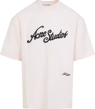 Acne Studios Homme, Tops, Rose, Taille: L T-shirt Logo