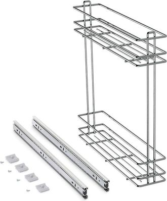 Emuca Flaschenregal SupraMax, ausziehbar, Modul 150mm, Stahl, Verchromt - Emuca