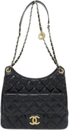 Chanel Pre-owned Sac Bandouli&egrave;re en Cuir de Veau - Femme - Pre-owned - Noir - Taille: ONE Size