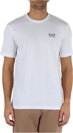 Emporio Armani Baumwoll Logo Print T-shirt - - Tops - Herren - Wei&szlig; - 3XL