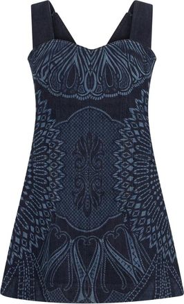 Alberta Ferretti Femme, Robes, Bleu, Taille: 40 FR Robe Courte Sans Manches