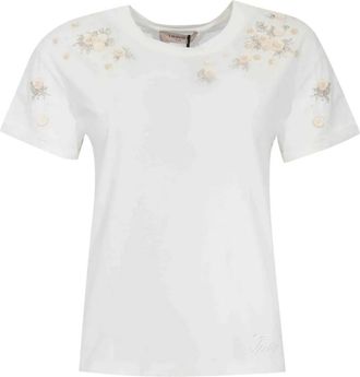 Twinset Femme, Tops, Blanc, Taille: 40 FR T-shirt brod&eacute;