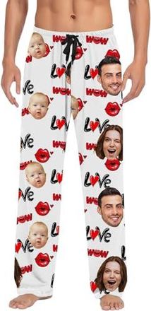 Generic Pantalon de pyjama personnalis&eacute; pour couple Pantalon de pyjama pour la Saint-Valentin Imprim&eacute; 3D Casual Loose Lover Pants Funny PJ Pant Design Pyjama 