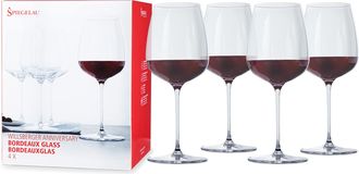 Spiegelau Willsberger Bordeaux-Weingl&auml;ser 4er Set, Europ&auml;ischer Bleifreier Kristall, Klassischer Stiel, Sp&uuml;lmaschinenfest, Rotweinglas Geschenkset in Profi-Qual