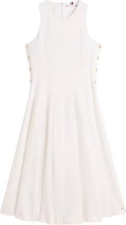 Tommy Hilfiger Robe midi en lin m&eacute;lang&eacute; &agrave; boutons