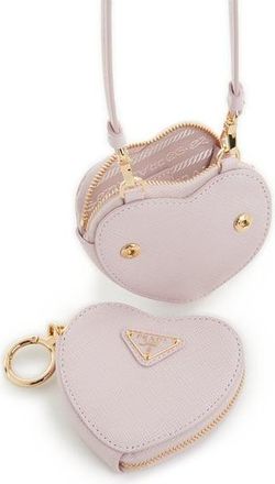 Prada Porte cl&eacute;s coeurs en cuir