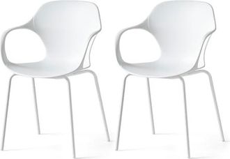 Connubia 2 Stühle OPS, Farbe: Weiß, 100% recyceltes Polypropylen