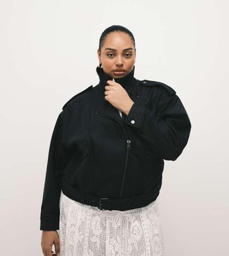 Asos Curve ASOS DESIGN Curve - &Uuml;bergro&szlig;e Bikertasche aus Kunstleder in Schwarz