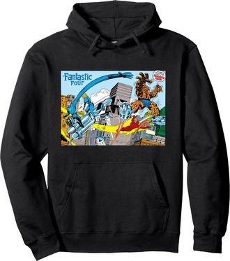 MARVEL World of The Fantastic Four! Retro Vintage Comic Art Pullover Hoodie