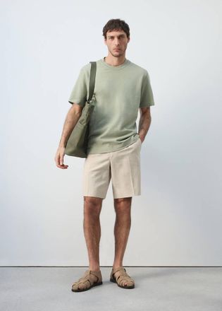 Mango T-shirt 100 % coton regular-fit vert menthe - Homme - XXL - MANGO MAN