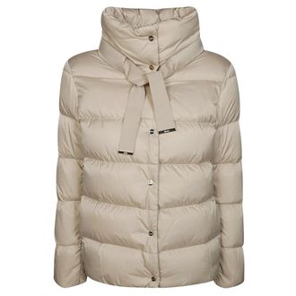 Herno Satin Steppjacke mit Kapuze - - Jackets - Damen - Beige - S