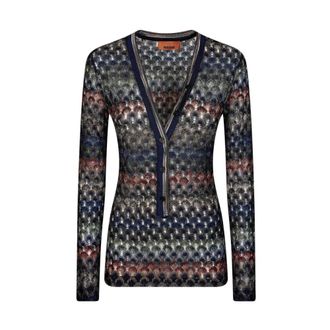 Missoni Strickpullover mit V-Ausschnitt - - Knitwear - Damen - Mehrfarbig - S