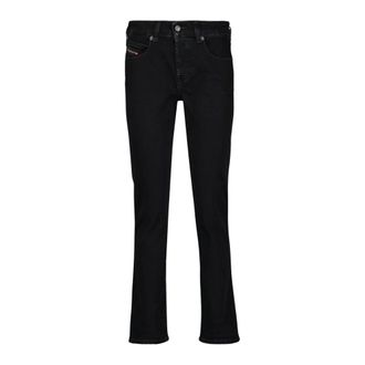 Diesel Schmale Schwarze Baumwollhose 2025 Kollektion - - Jeans - Damen - Schwarzk - W31 L30