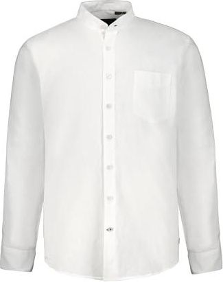 JP1880 790394 Chemise à Manches Longues pour Homme, Grandes Tailles, mélange Lin, col Montant, Coupe Moderne, Taille L-8XL, JP1880, Blanc Neige, 3XL