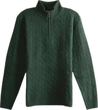 Polo Ralph Lauren Pull &agrave; manches longues en maille torsad&eacute;e - Homme - Sweatshirts et sweats &agrave; capuche - Vert - Taille: M