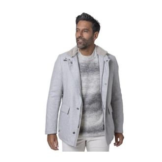 Gimos Graue Cashmere-Mischung Flanelljacke - - Jackets - Herren - Wei&szlig; - M