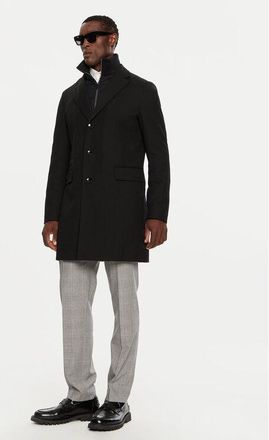 HUGO BOSS Wollmantel H-Hyde 50502255 Schwarz Slim Fit