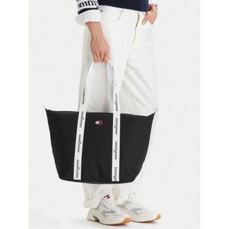 Tommy Hilfiger Handtasche Tommy Hilfiger Tjw Ess Daily Tote AW0AW18461 Schwarz