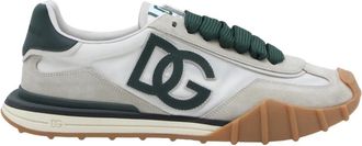 Dolce & Gabbana Low-Top Sneaker - Chunky Sneakers With Smooth And Suede Textures And - Gr. 40,5 (EU) - in Wei&szlig; - f&uuml;r Damen