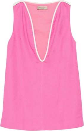 Adriana Degreas Minikleid mit V-Ausschnitt - Rosa