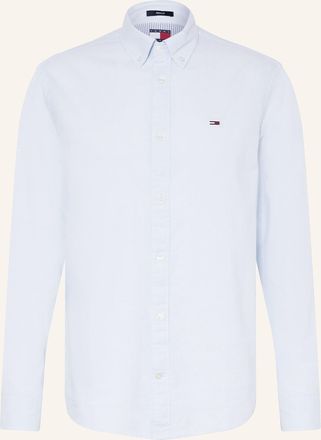 Tommy Jeans Hemd Regular Fit Mit Leinen blau