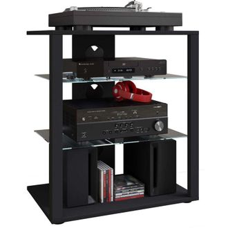 ebuy24 Ebuy24 - Mobilier Hfii Folas h. 70 x l. 60 x p. 41 cm Noir