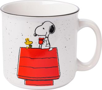 Silver Buffalo Peanuts Snoopy and Woodstock Get Cozy Keramik-Camper-Tasse, 590 ml