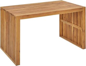 Beliani Beliani - Table &agrave; Manger Rustique pour lInt&eacute;rieur et lExt&eacute;rieur 120 x 70 cm en Bois dAcacia Clair Massif Bellano