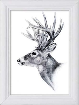 Woltu Cadre Photo 10x15cm Cadre en Bois Massif avec Passe Partout Suspendre Horizontalement ou Verticalement, D&eacute;coration Murale ou sur Table, Blanc