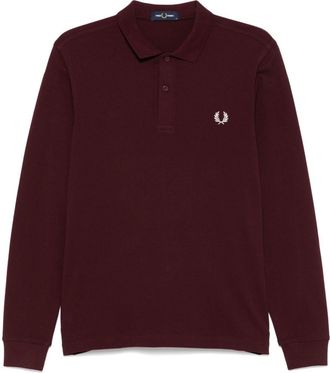 Fred Perry Poloshirt mit Logo-Stickerei - Rot