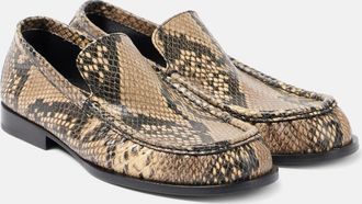 Dries Van Noten Mocassins en cuir embossé