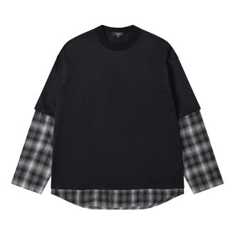 Comme Des Gar&ccedil;ons Haut &agrave; Manches Longues &agrave; Rayures Horizontales - Homme - Tops - Noir - Taille: L