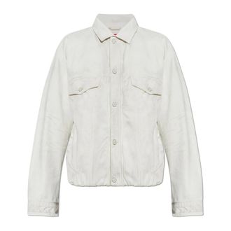 Diesel Elasticated Trucker Jacket - - Jackets - Herren - Wei&szlig; - M