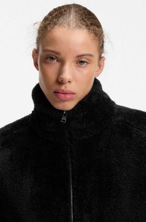 HUGO BOSS Fellimitatjacke Fayla mit aufgesetzten Taschen, Relaxed Fit