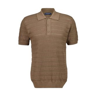 Frescobol Carioca Vidal Cotton Jacquard Polo - - Tops - Herren - Braun - M