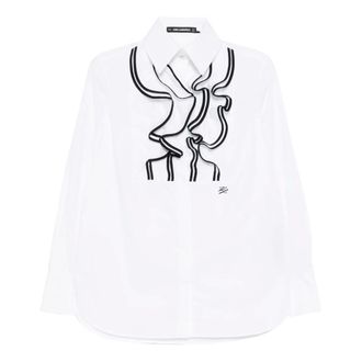 Karl Lagerfeld Damen, Blusen & Hemden, Wei&szlig;, SGr&ouml;&szlig;e