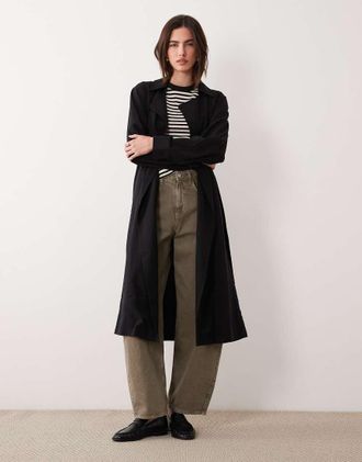 Asos Trench long doux - Noir