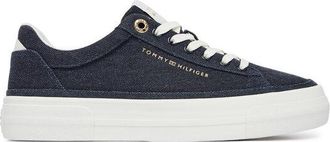 Tommy Hilfiger Sneakers aus Stoff Th Foxing Platform Washed Canvas FW0FW09172 Blau