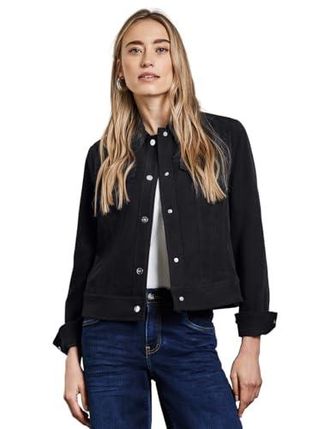 Street One A212533 Veste Aspect Velours, Bleu fonc&eacute;, 48 Femmes