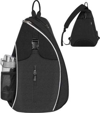 Generico Organizer f&uuml;r Sportschl&auml;ger: Tennisrucksack aus Oxford-Gewebe mit gro&szlig;em Hauptfach, Sekund&auml;rfach mit Rei&szlig;verschluss, Haken hinten und Tasche, praktisc