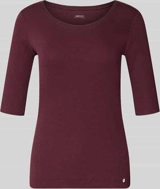 Marc Cain T-Shirt mit Rundhalsausschnitt und Label-Detail