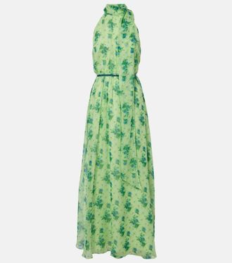Max Mara Robe longue Cactus en soie