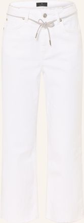 Monari Monari Cropped Jeans Mit Schmucksteinen weiss