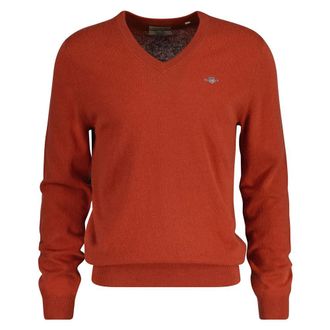 GANT Herren Extrafine Lambswool V-Neck Pullover, Iron RED, XXL