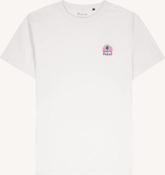 Faguo T-shirt écru broderie FAGUO coton - LUGNY