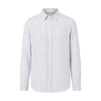 120% Lino Homme, Chemises, Bleu, Taille: XL Casual Shirt